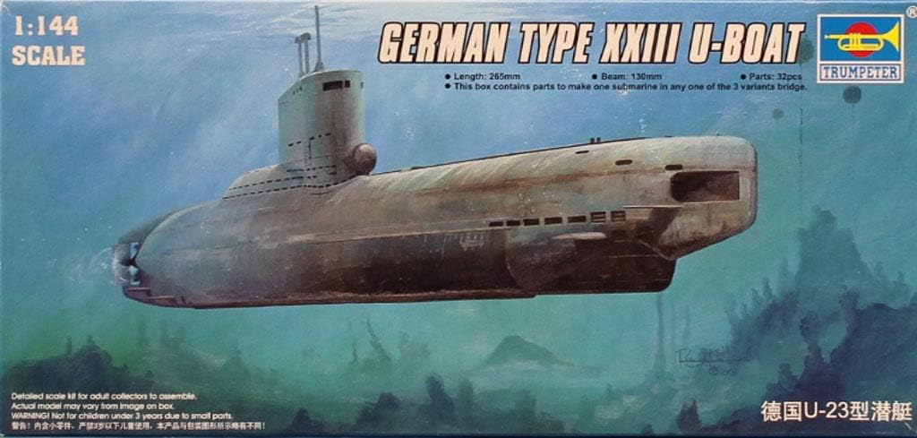 Amazon.com: Trumpeter 1:144 German Type XXIII U-Boat Submarine Plastic ...