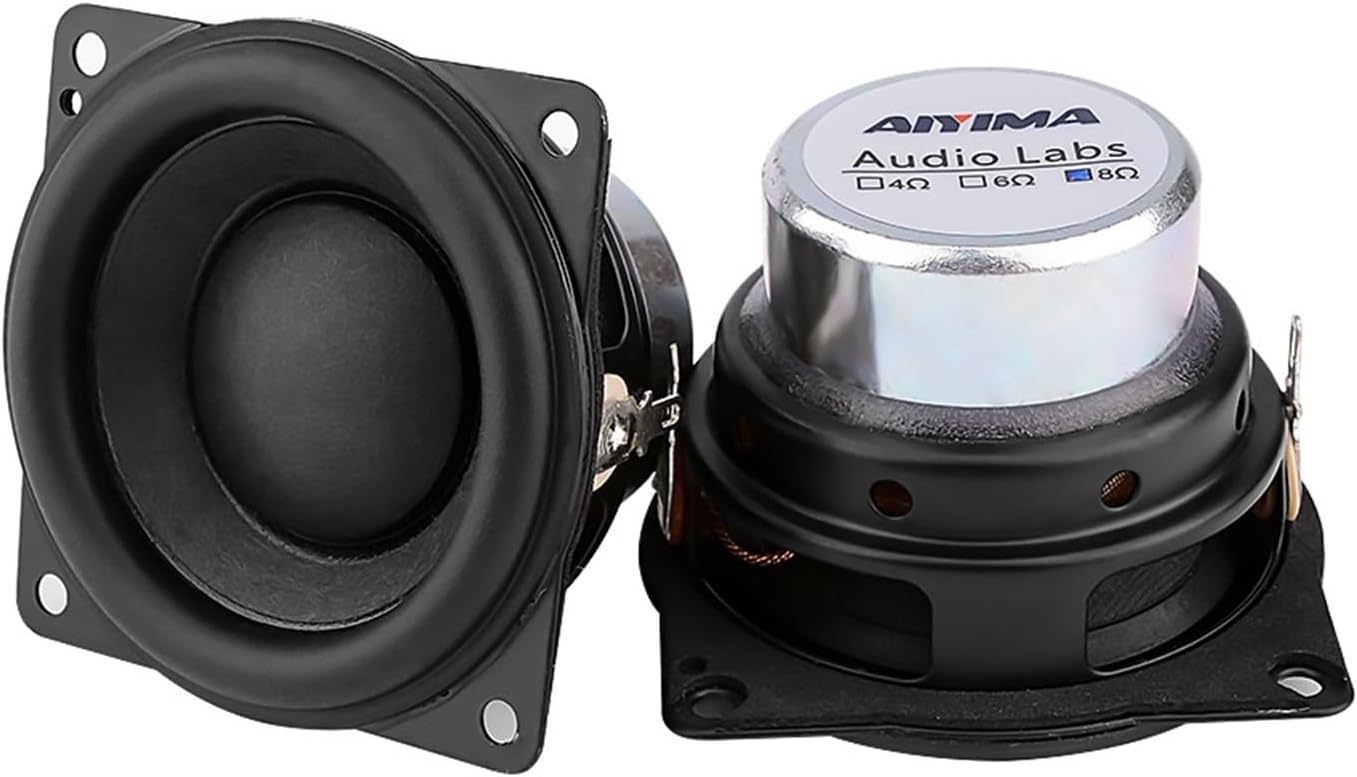 2Pcs 2 Inch Full Range Audio Speakers 8 Ohm 10W Neodymium Magnet Hifi ...