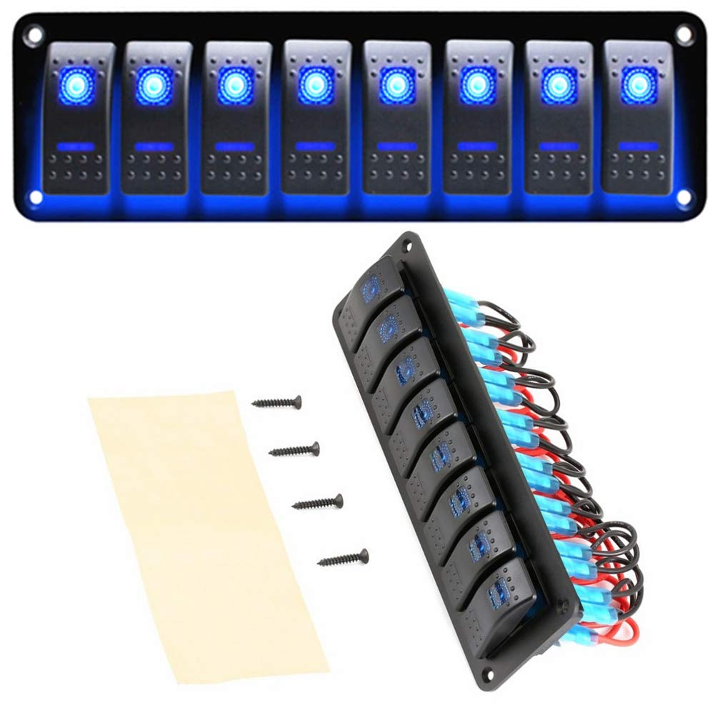 8 Gang Marine Switch Panel For Boat Rocker Switch Panel | Desertcart KUWAIT