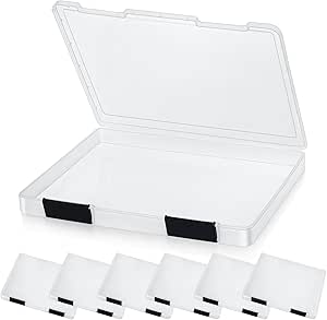 Amazon.com: PerKoop 6 Pcs Clear A4 File Box Document Plastic Storage ...