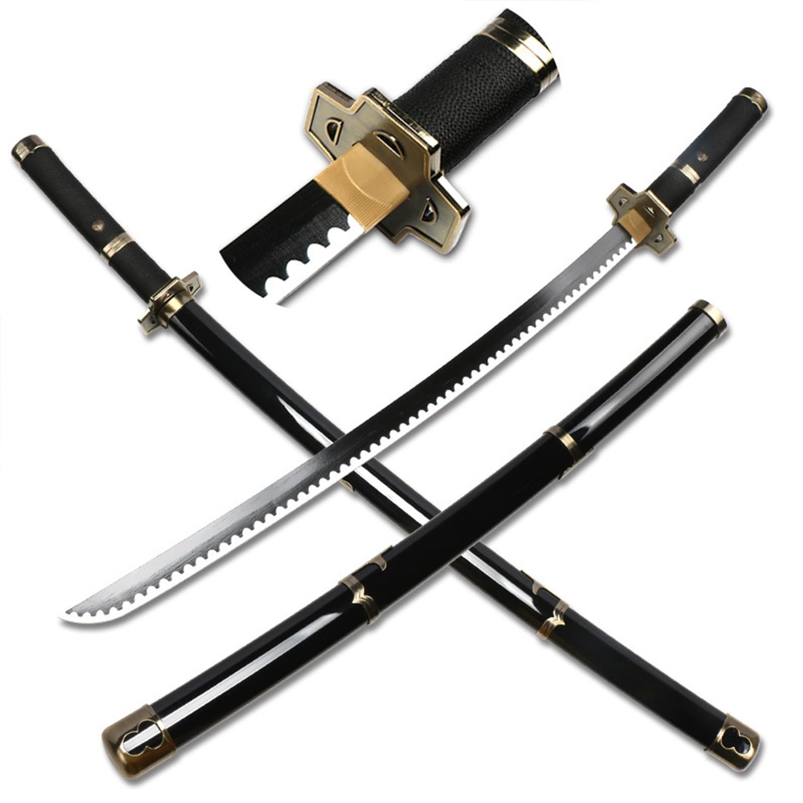 One Piece Sword-104cm/41″, Safe Wooden Roronoa Zoro Sword, Realistic ...