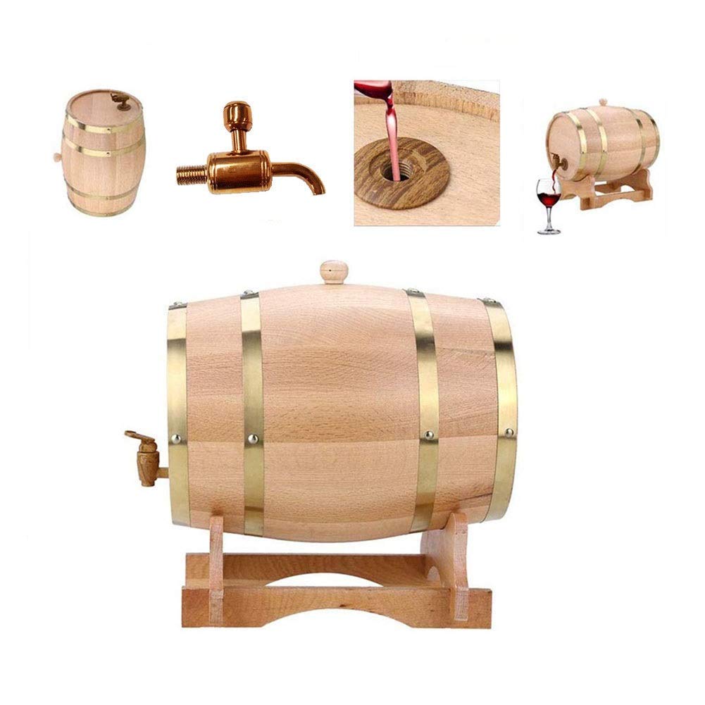 Oak Barrel Head Dispenser