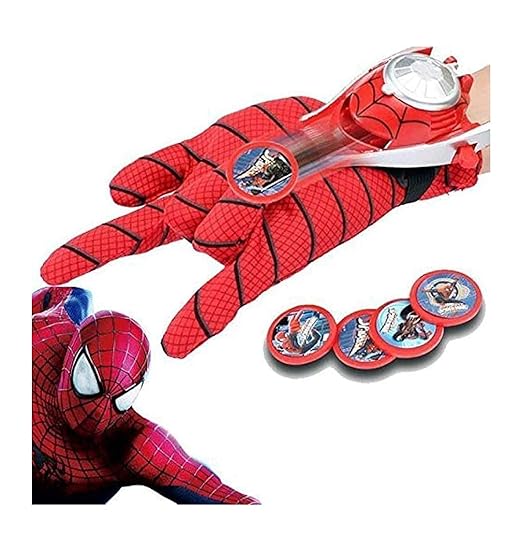 Buy ANG Superhero SPI-DER Hand Gloves Disk Launcher Shooter Toys Game ...