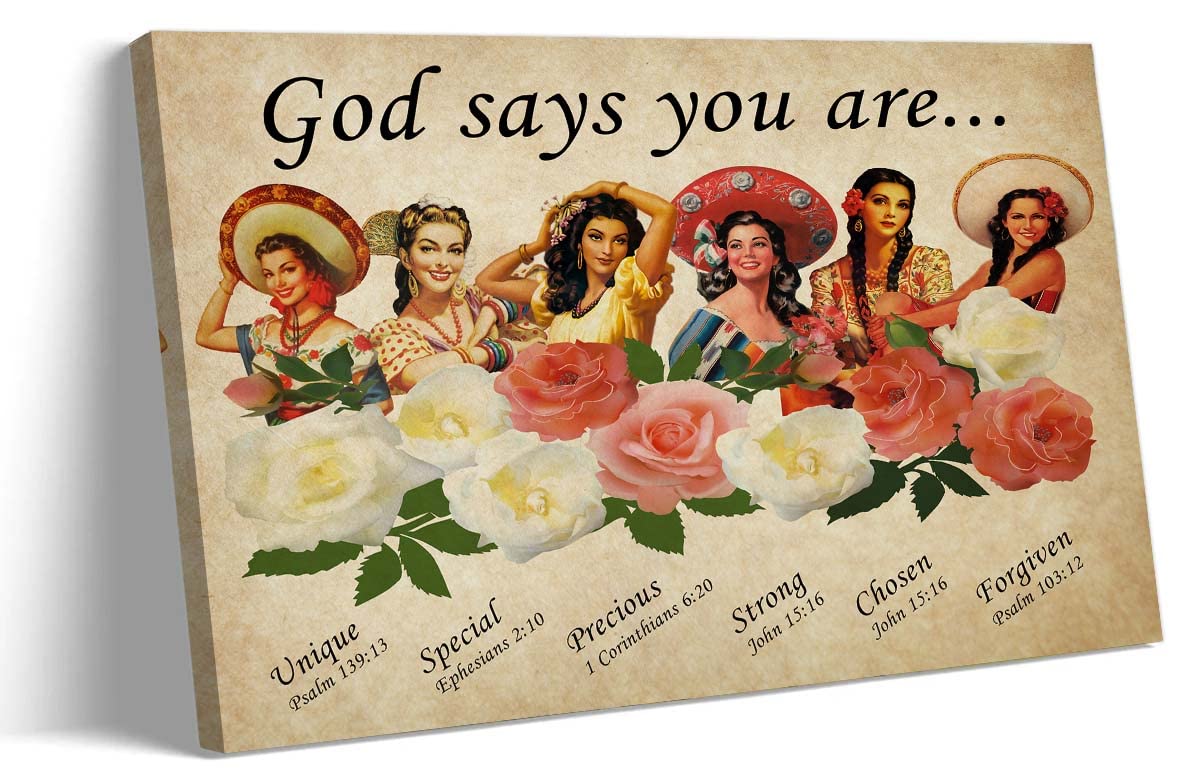 Amazon.com: God Says You Are Wall Art Bible Verses Wall Art ...