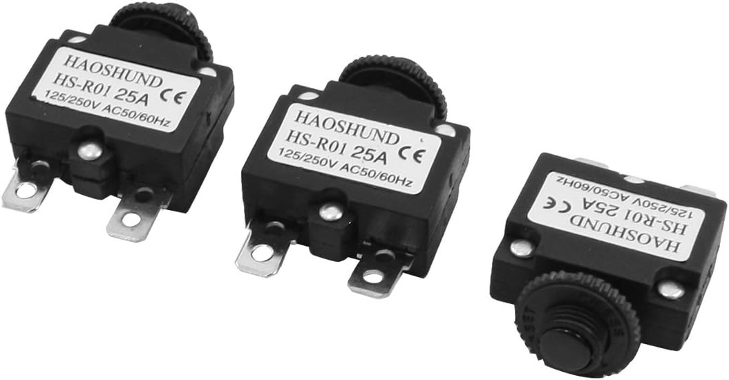 13 Amp Push Button Breaker Manual Reset Overload Protector Switch 125 ...