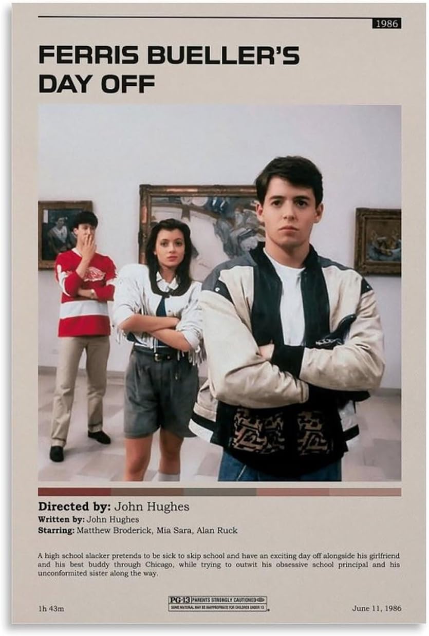 Amazon.com: Lanreiguo Ferris Poster Bueller's Day Off Movie Poster ...