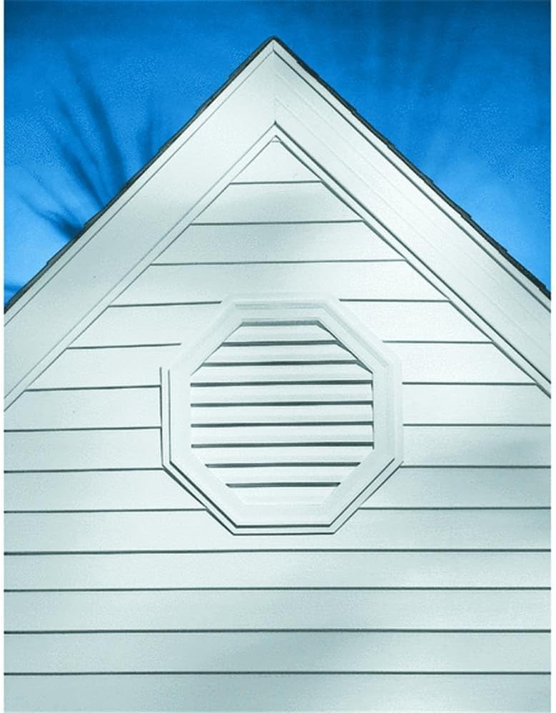 Suntown 22" Octagon Functional Gable Vent with Screen - 2 Piece ...