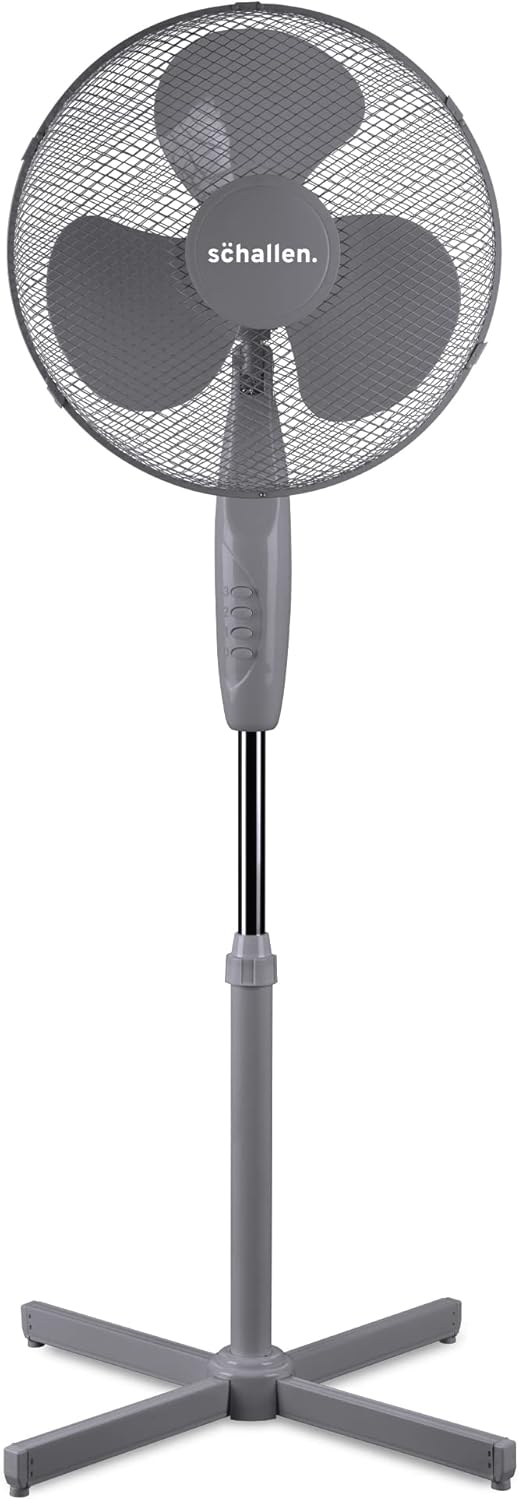 Schallen 16" Electric Oscillating Floor Standing Tall Pedestal Air ...