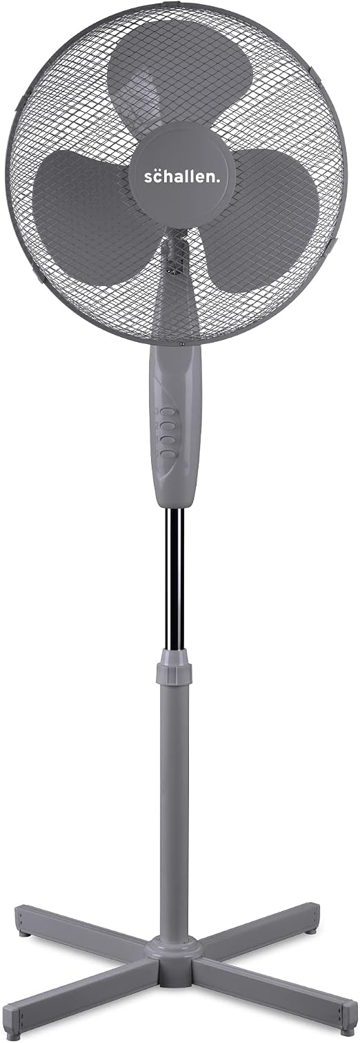 Schallen 16" Electric Oscillating Floor Standing Tall Pedestal Air ...