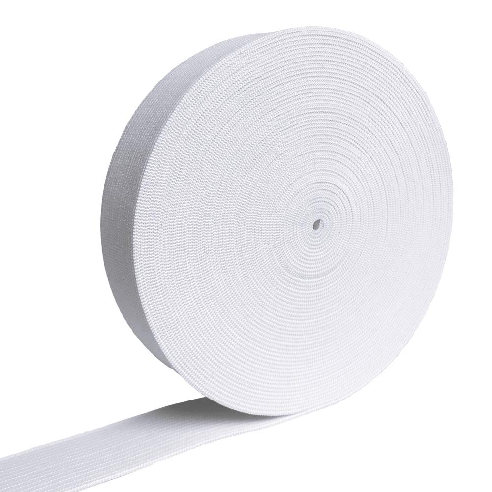BZVlemon Elastic Sewing Bands 11 Yards 1 Inch Flatback White Knit ...