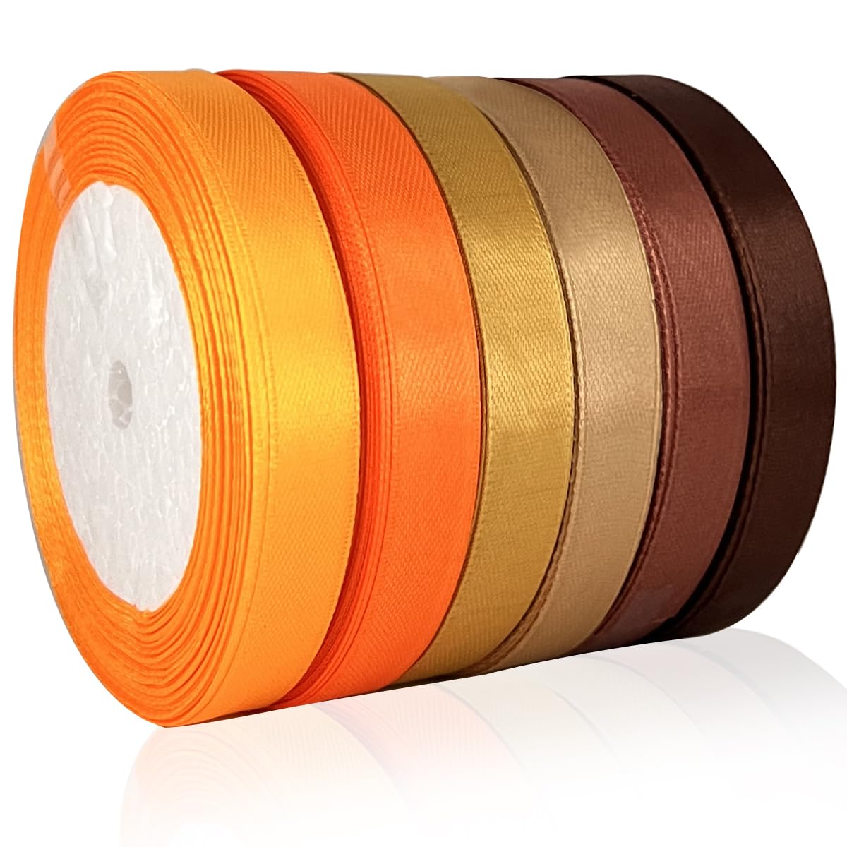 Orange Satin Ribbon 1/2 inch Terracotta Hair Satin Ribbon Bulk Solid ...