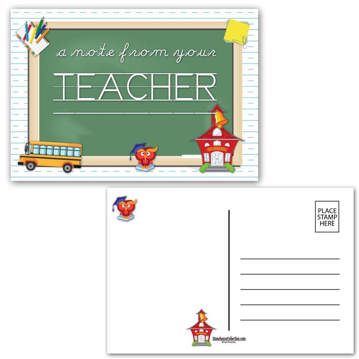 Amazon.com : Stonehouse Collection | Teacher Postcards | A Note From ...