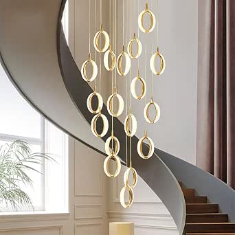 Minimalist Modern Luxury Villa Hanging Crystal Living Room Light ...