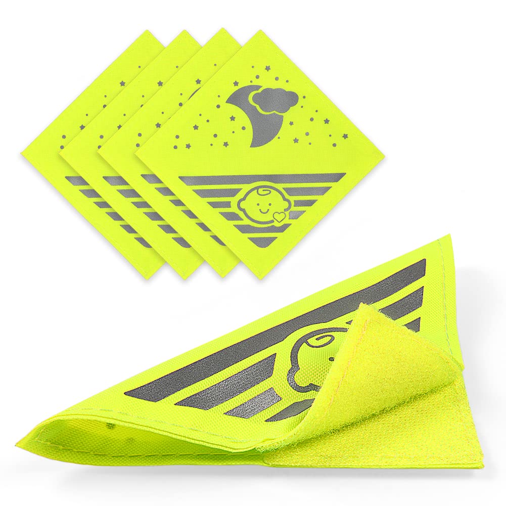 Vicloon Pram Reflectors, 4Pcs Reflective Pram Reflectors, Universal ...