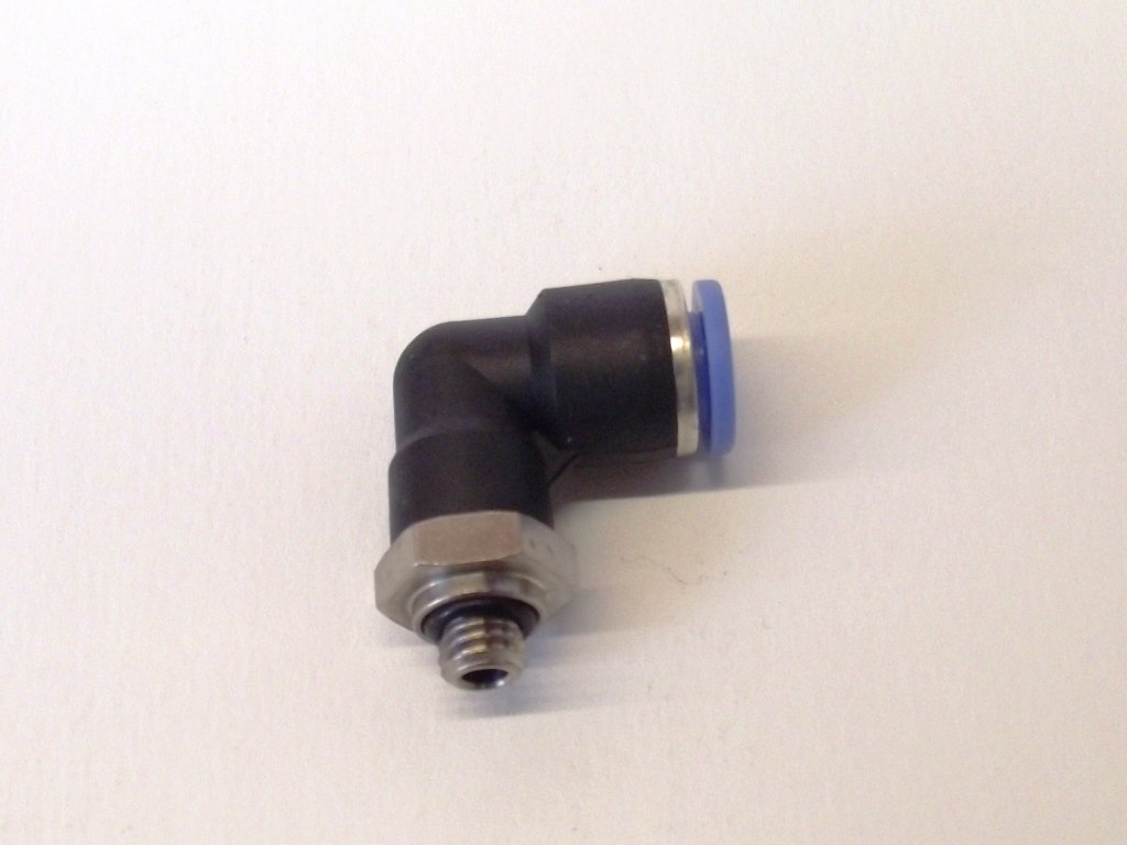 Push to Connect L Shaped Elbow Male Fitting 1/4" OD, M6 Thread ...