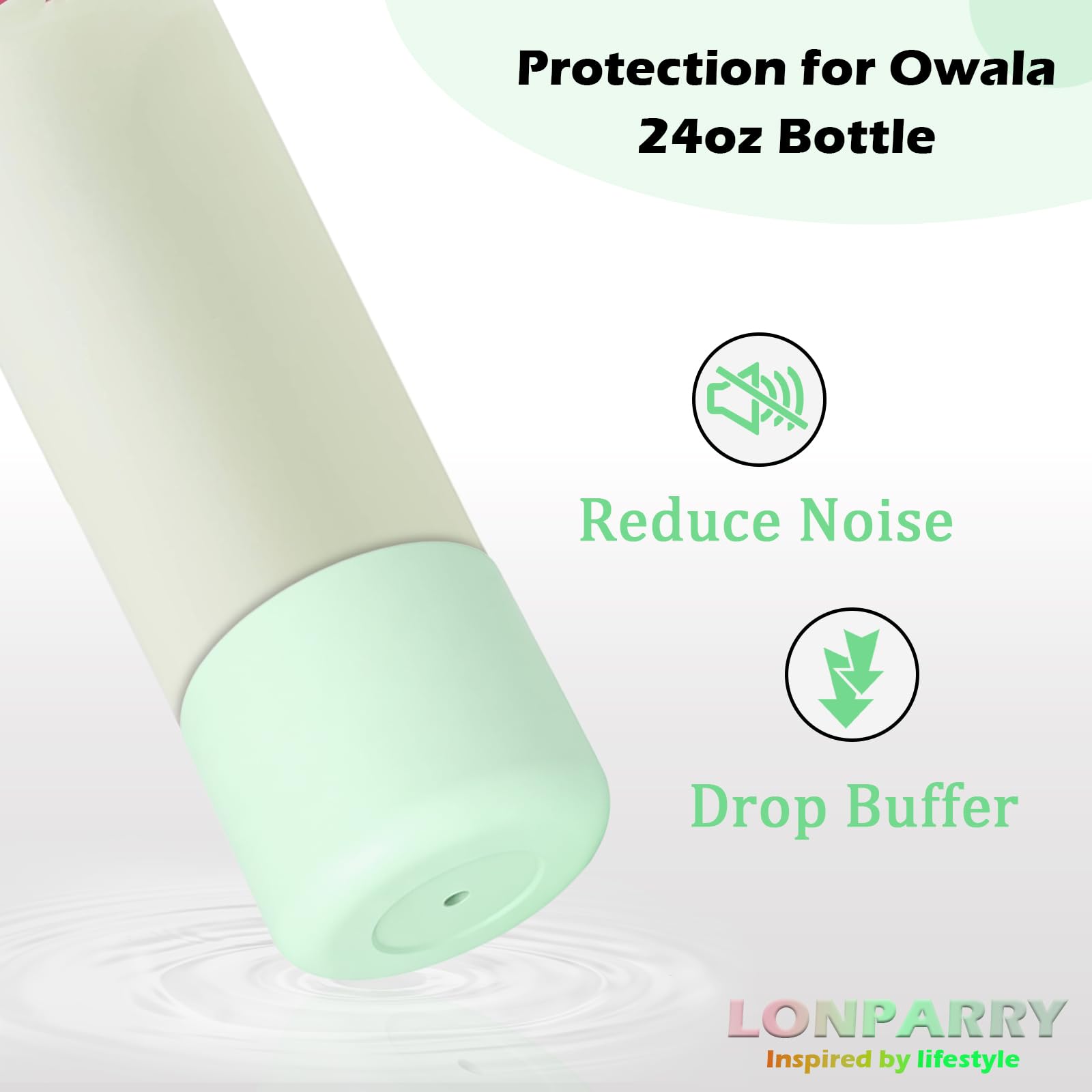 Snapklik.com : 2 PCS Silicone Boot For Owala 24 Oz Water Bottle,Anti ...