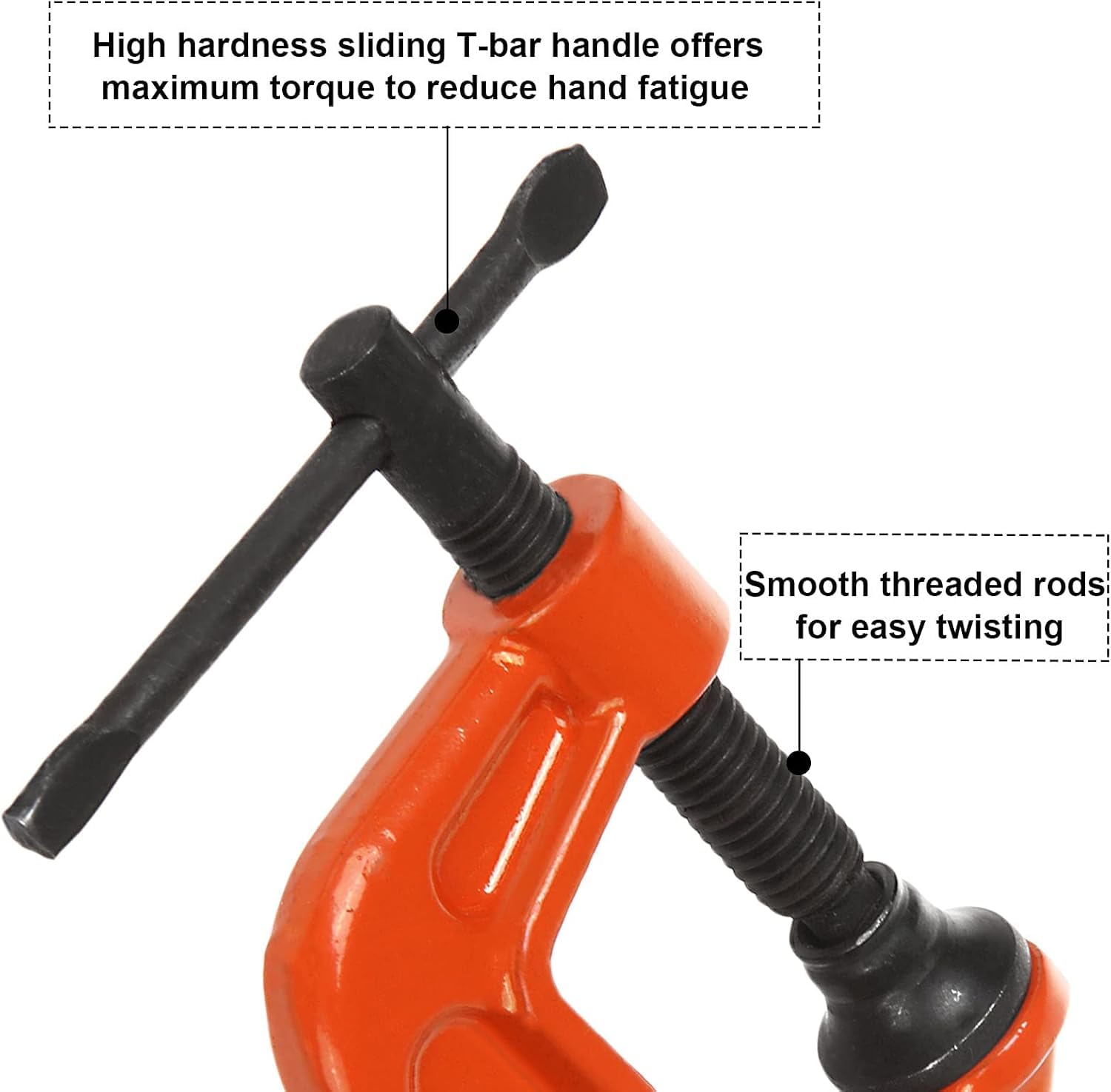 Snapklik.com : 12 Pack C Clamp, Small C Clamps 1 Inch, 800lbs Load ...