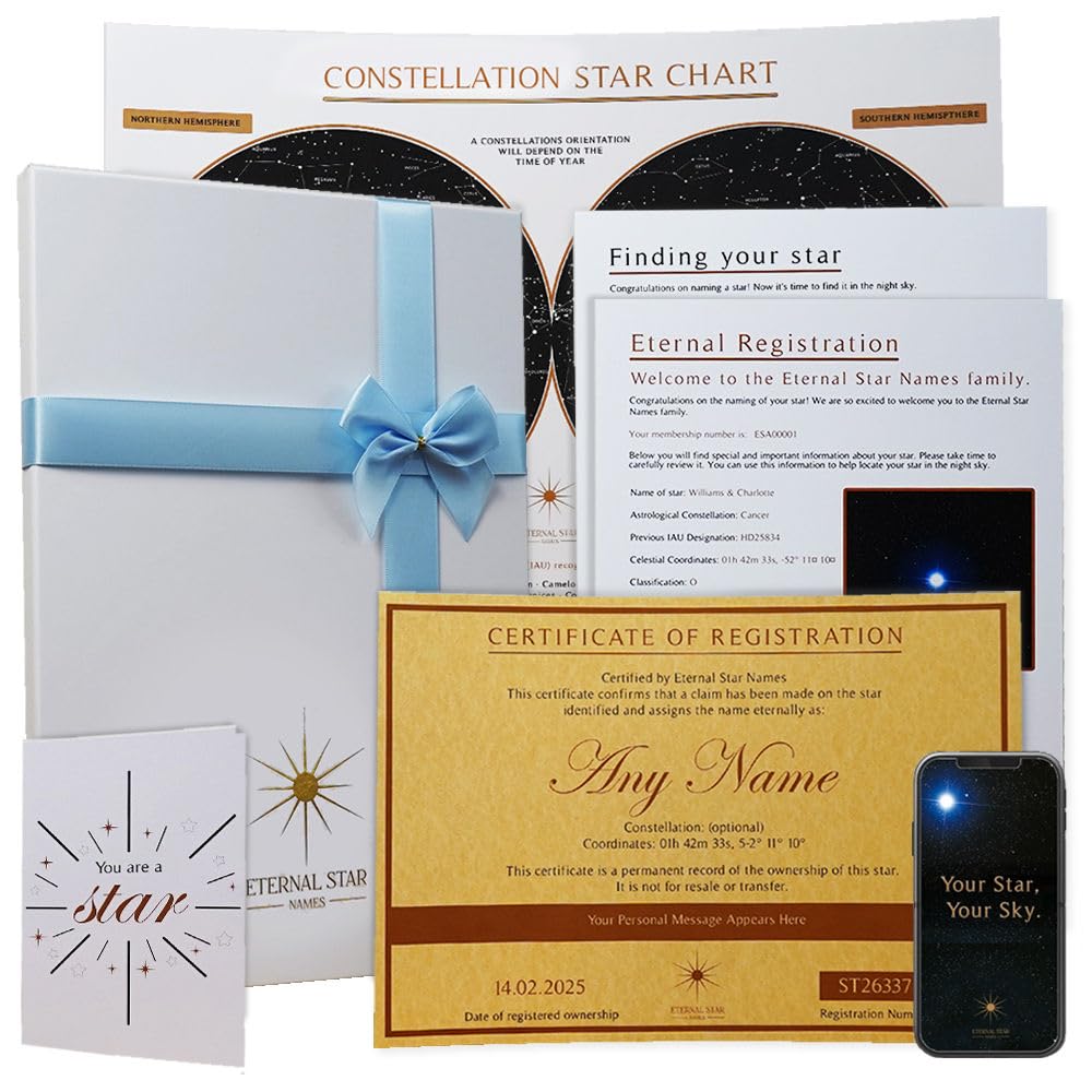 Amazon.com: Name A Star Gift Set Personalized For Him, The Perfect ...