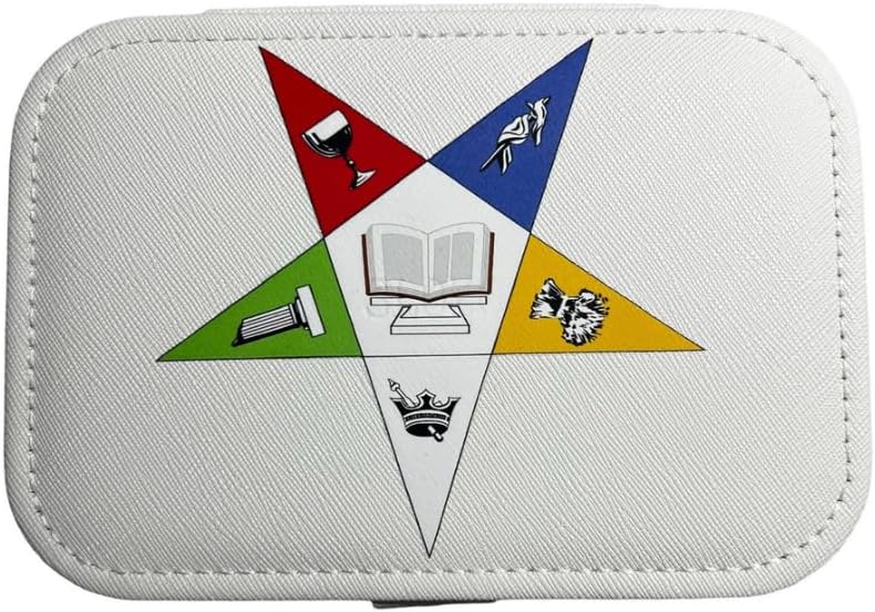 Amazon.com: Order of Eastern Star OES Travel Jewelry Box, PU Leather ...