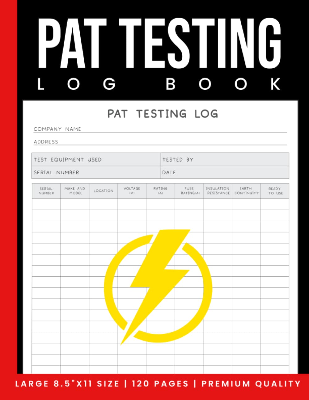 Buy Pat Testing Log Book: Portable Appliance Test Register with more ...