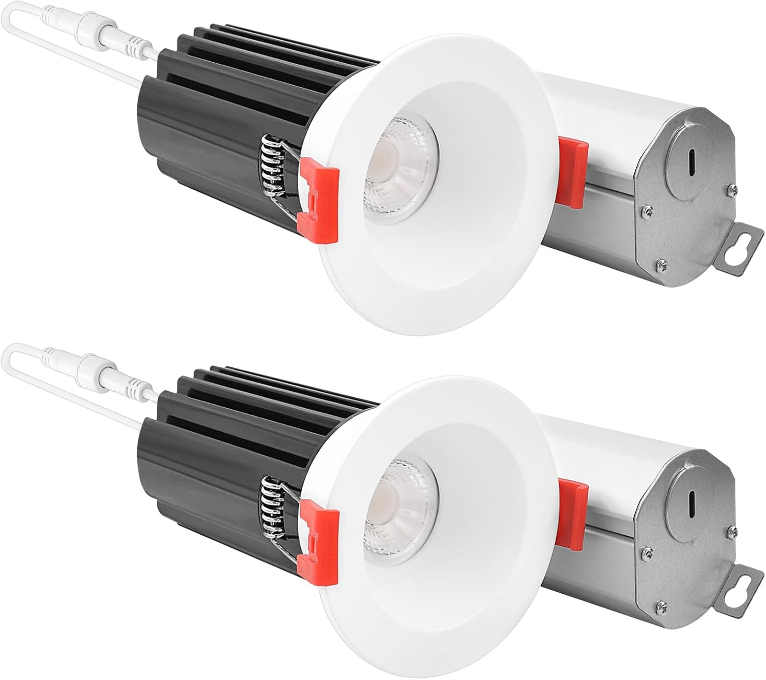 LUXRITE 2 Inch LED Recessed Lighting with Junction Box, 15W, 5 Color ...