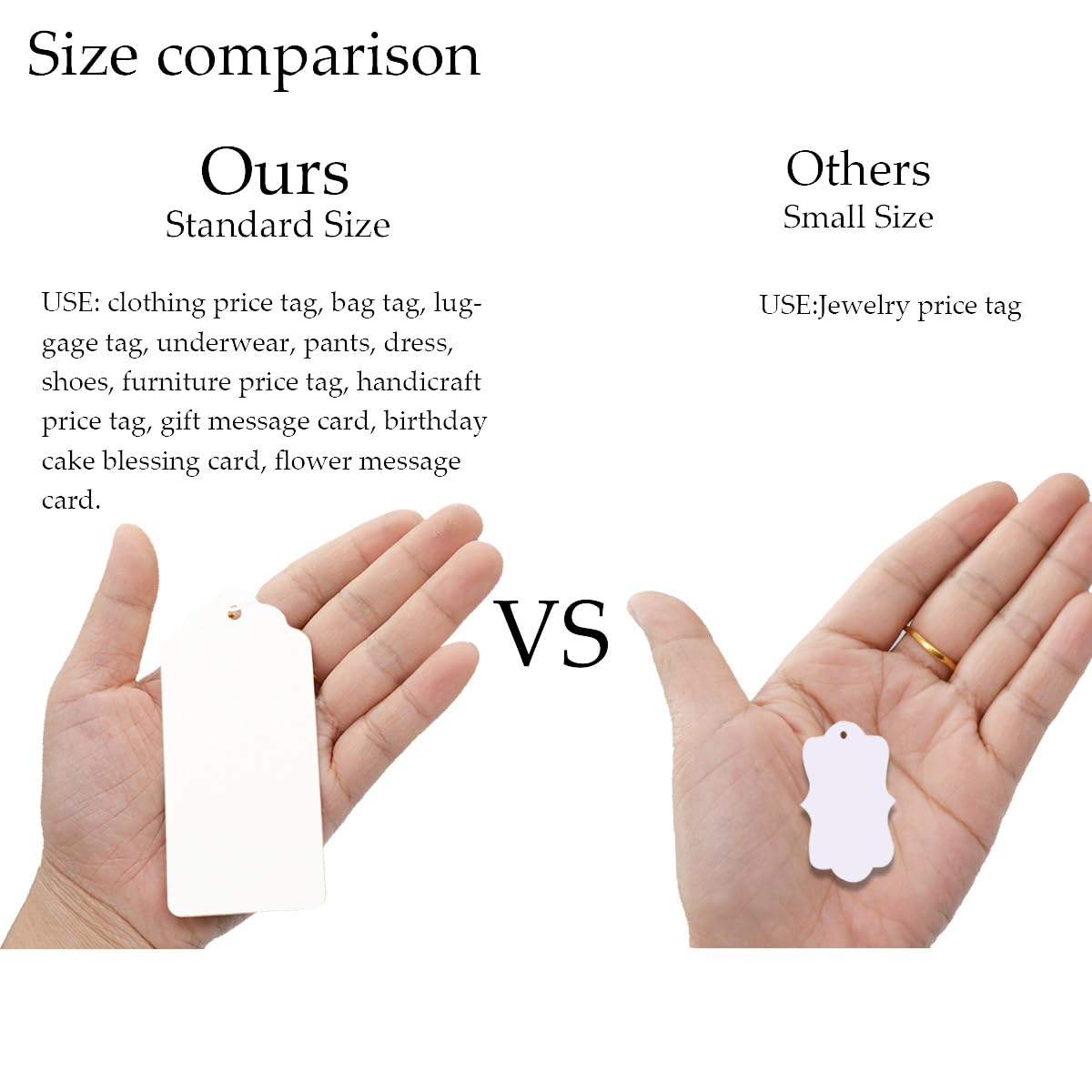 Snapklik.com : 1000 PCS White Standard Size Price Tags
