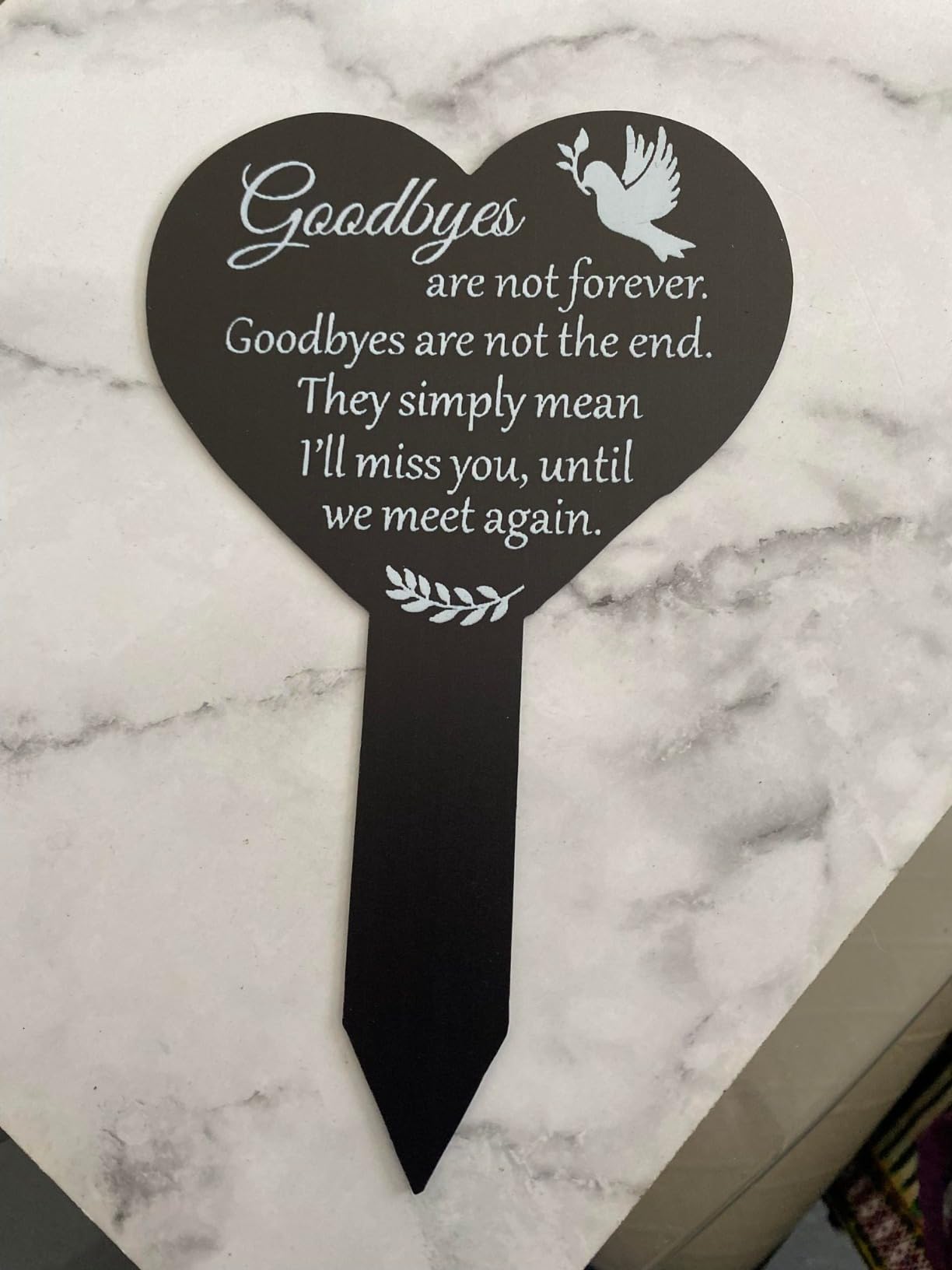 Heart Graveside Memorial Plaque Graveside Memorial Stake Memorial Signs ...
