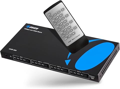 Amazon.com: OREI 4x4 HDMI 4K 2.0V Matrix Switch/splitter, (4-Input, 4-Output) with Remote ...