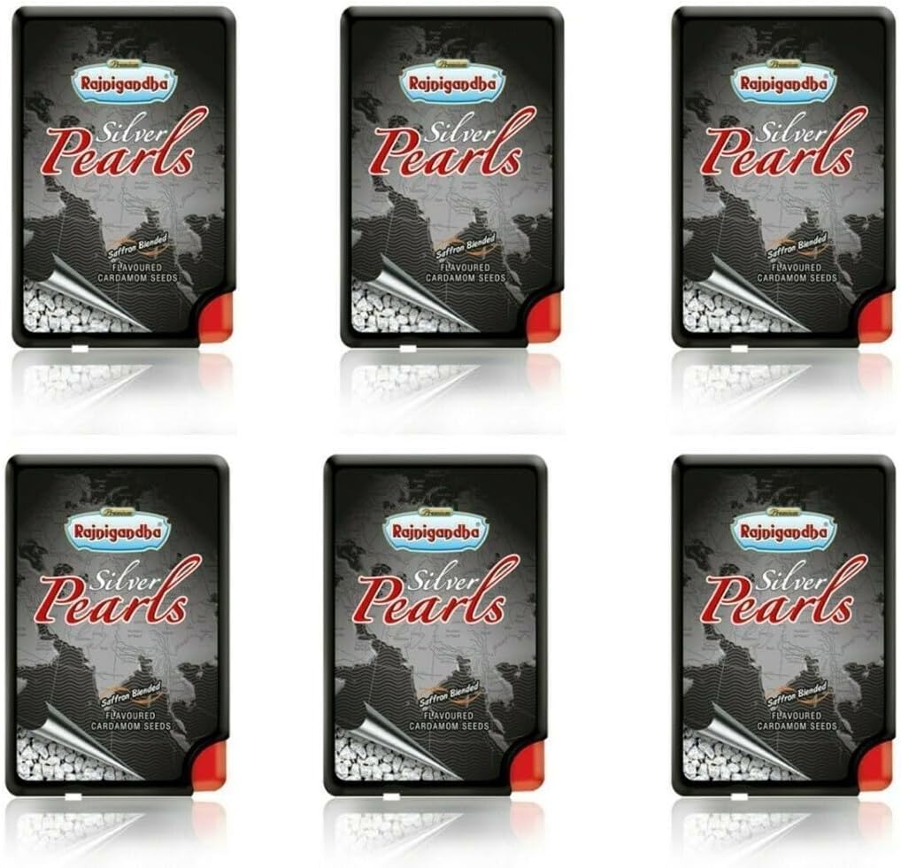 Amazon.com : Rajnigandha Saffron Blended Silver Coated Pearls, Elaichi ...