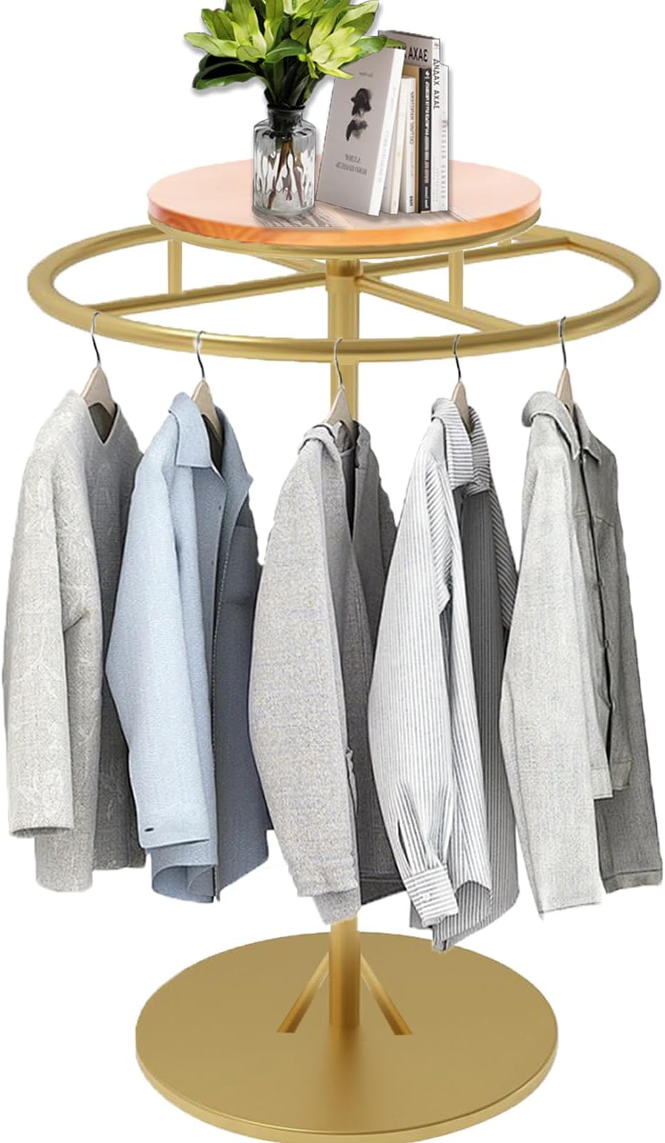 Amazon.com: SPTZQURY Round Garment Rack Rotatable, Floor Standing Iron ...