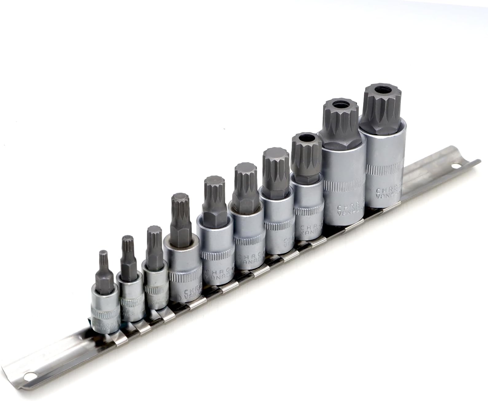 Amazon.com: DAKCOS XZN Triple Square Spline Bit Socket Set 10pcs Silver ...