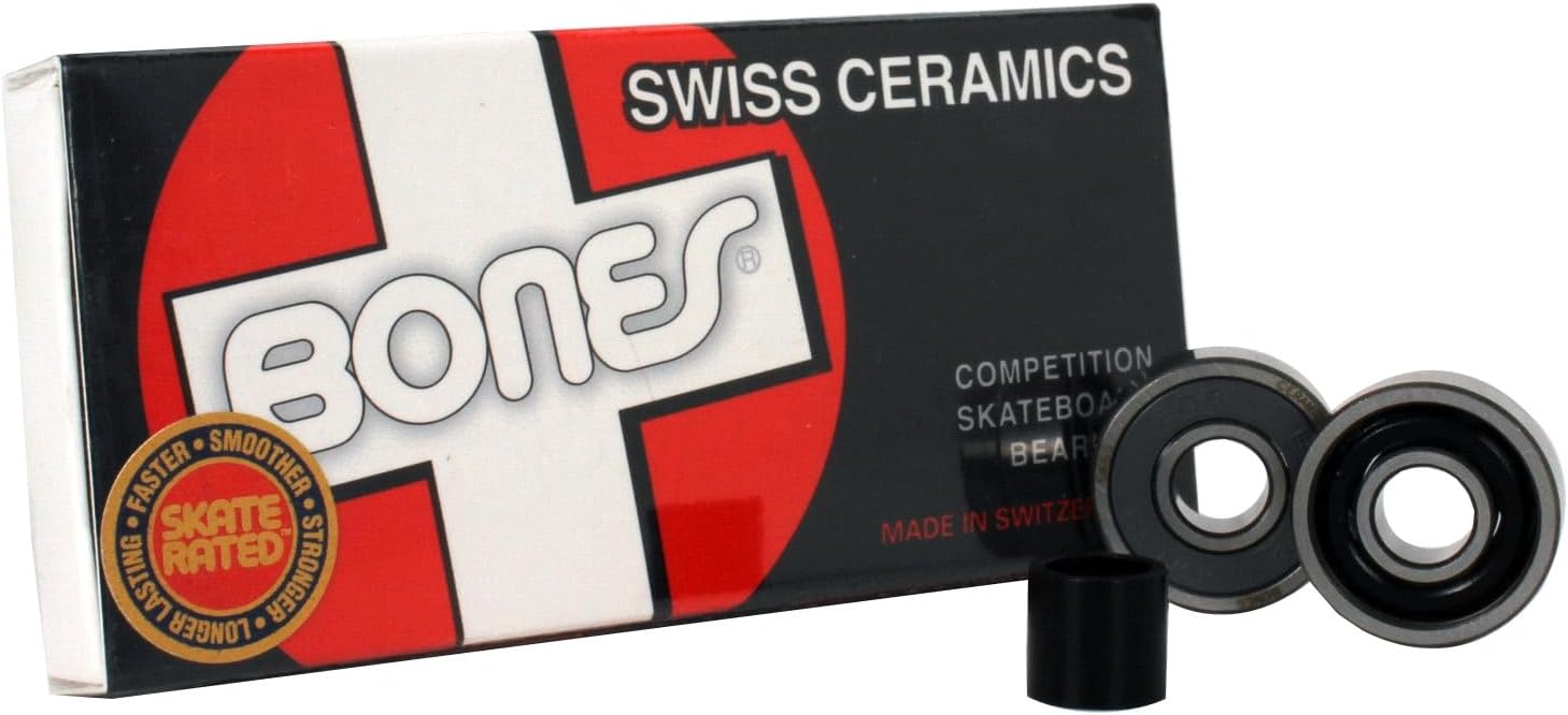 Bones Ceramic Swiss Bearings - Pack of 8 : Amazon.co.uk: Sports & Outdoors