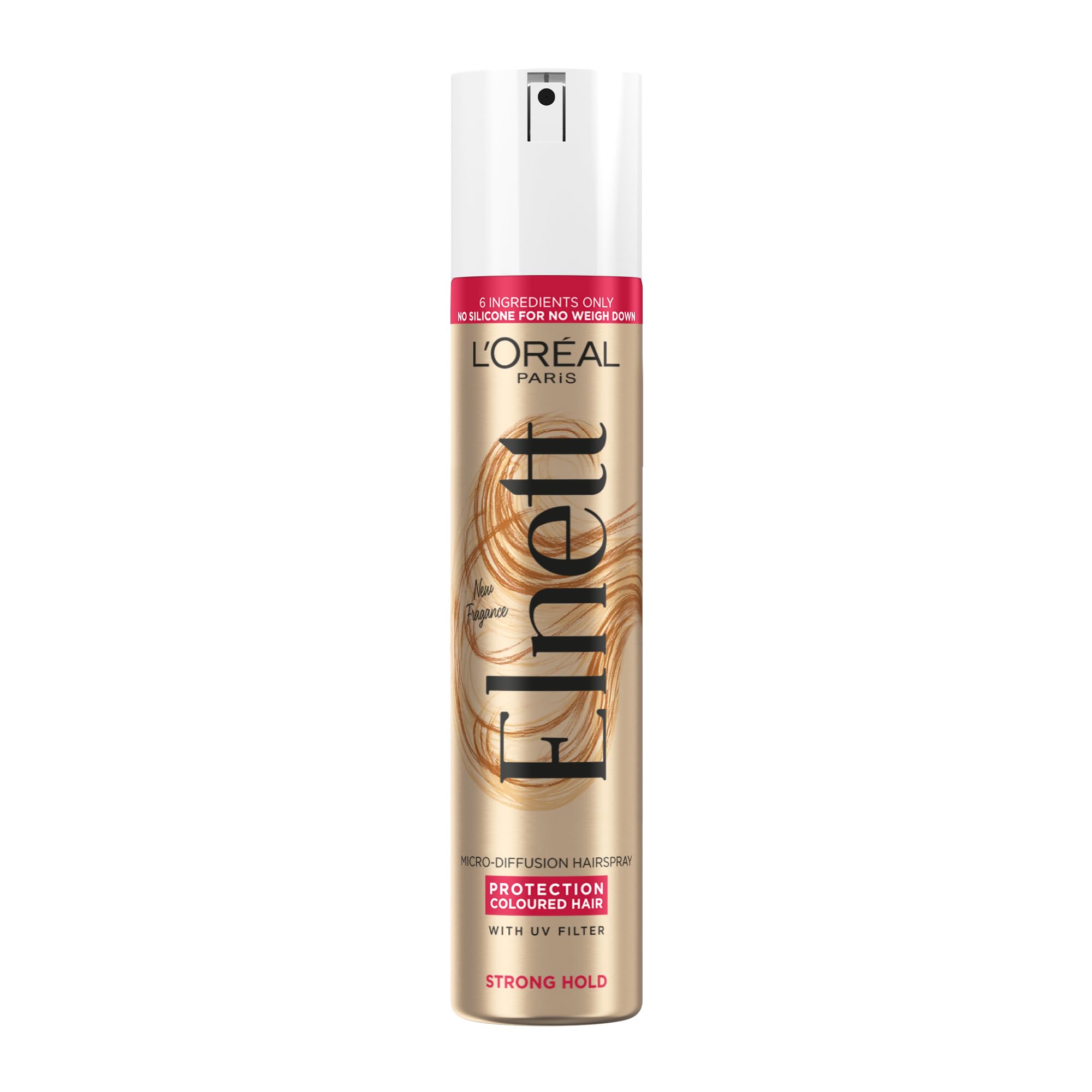 L'Oréal Paris Elnett Hair Spray, for Coloured Hair with UV Filter, Up ...
