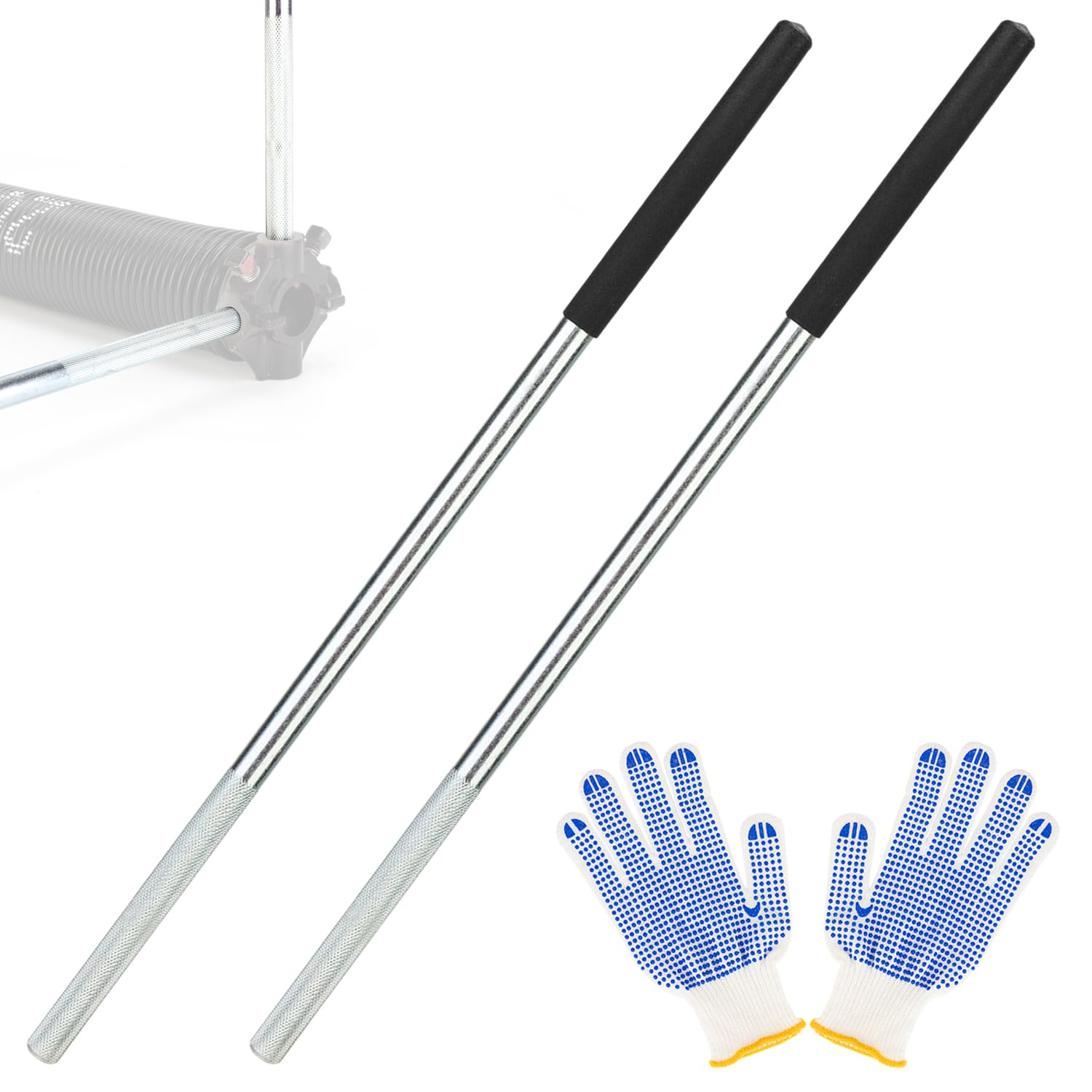 Amazon.com: BOODVON 2 Pcs Winding Bars for Garage Door Torsion Spring ...