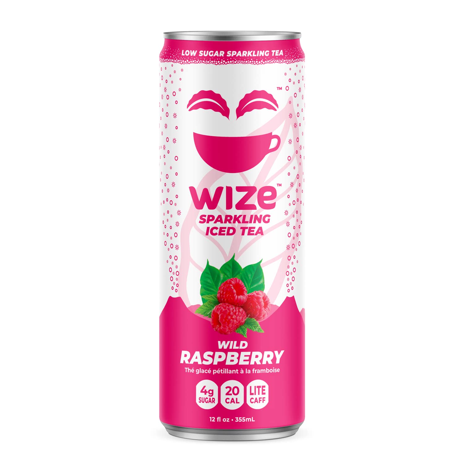 Amazon.com : Wize Sparkling Raspberry Iced Tea, Lightly Sweet - 4g ...