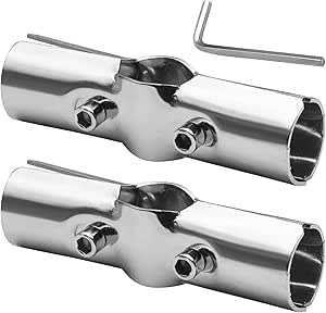 Bonsicoky 2 Pack End Rail Clamps 1 Inch - Stainless Steel Chain Link ...