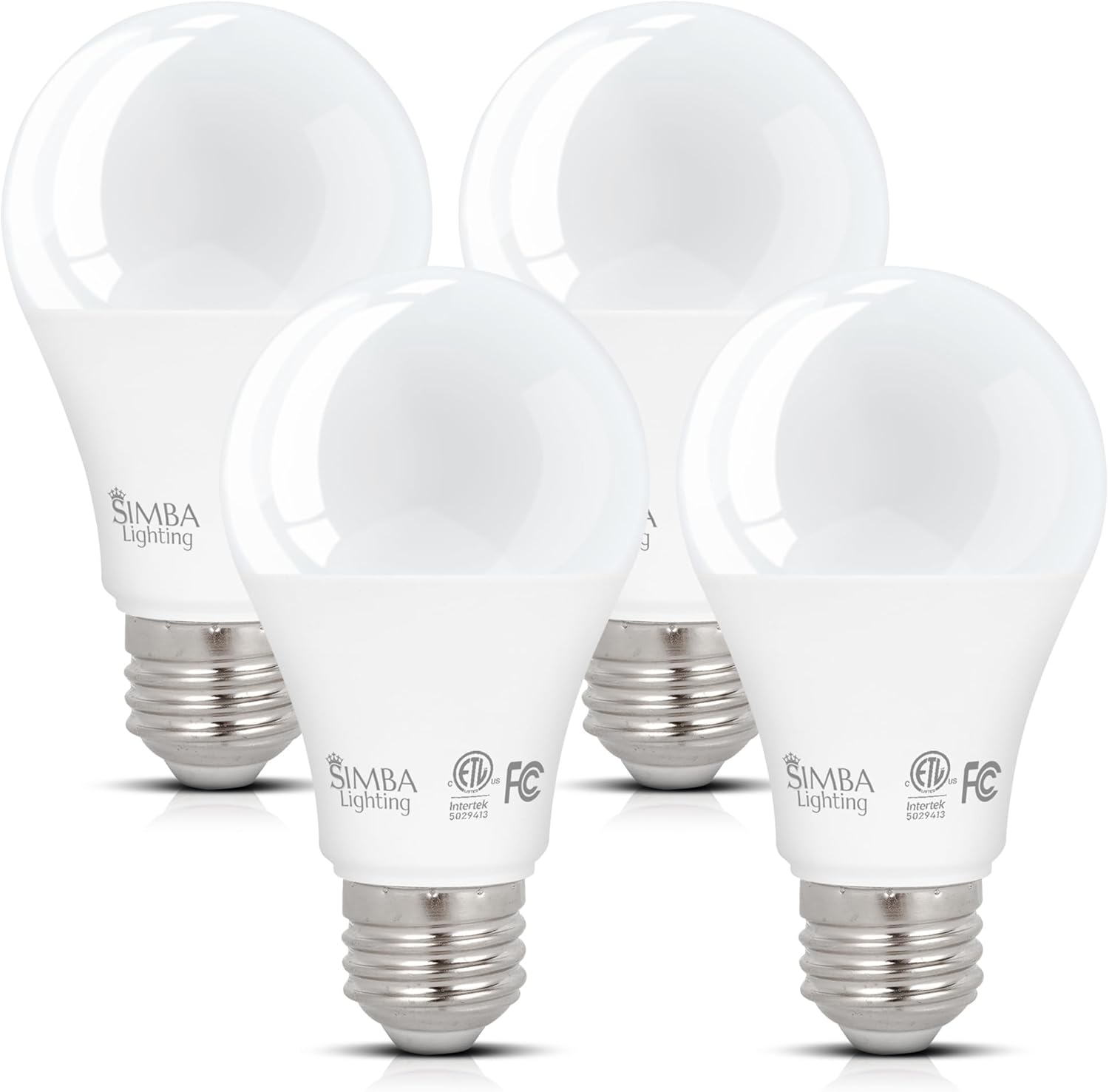 Simba Lighting LED A19 ETL Listed Light Bulbs (4 Pack) 6W 40W ...