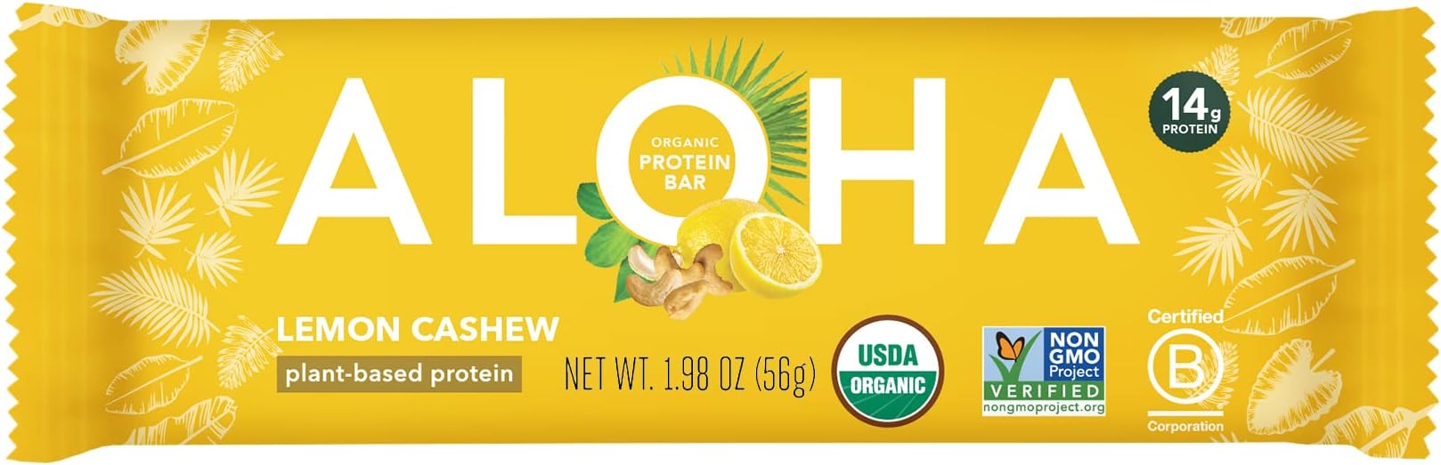 Amazon.com: Aloha Organic Coconut Chocolate Almond Protein Bar 5 Count ...