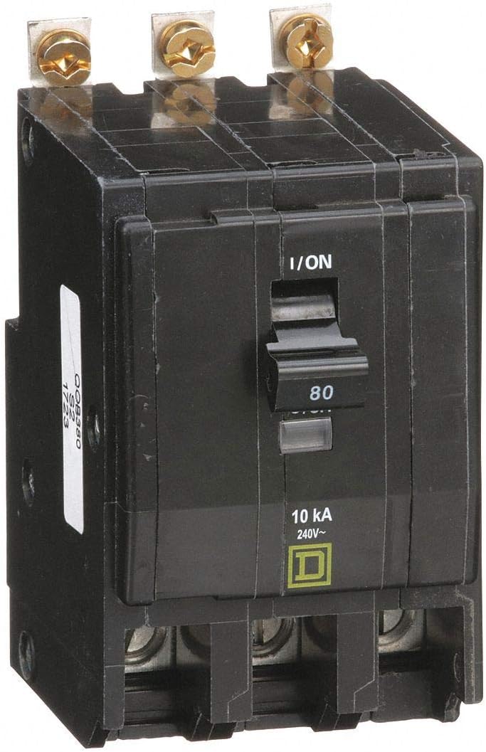 Square D QOB3100 Circuit Breaker (QOB) Standard, 100A, 3-Pole, 240 Vac ...