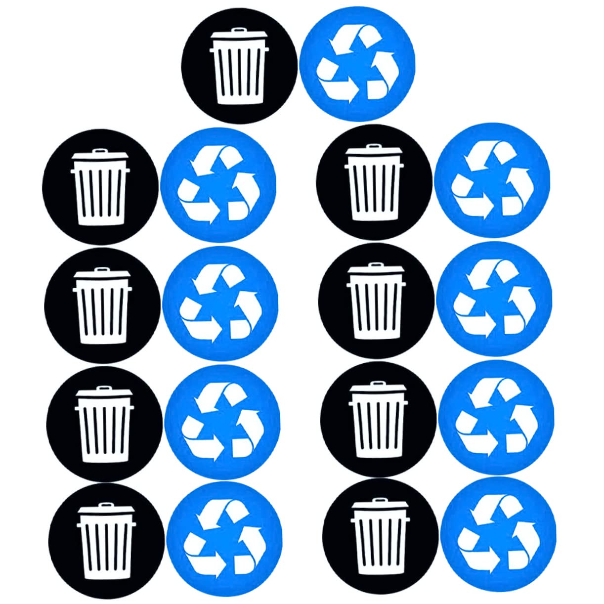 12Pcs Recycle Sticker Trash Bin Label Garbage Sorting Stickers Bins ...