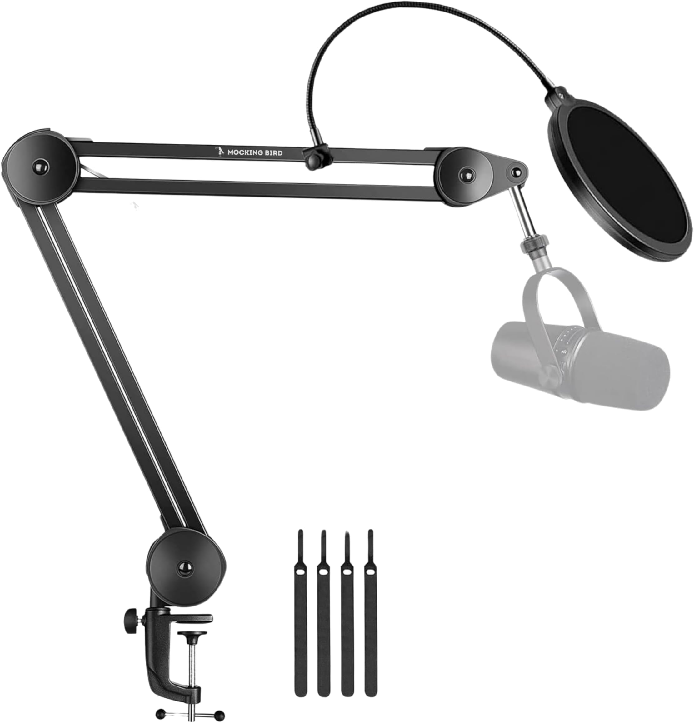 MOCKING BIRD Mic Stand for Blue Yeti Mic Scissors Boom Arm Microphone ...