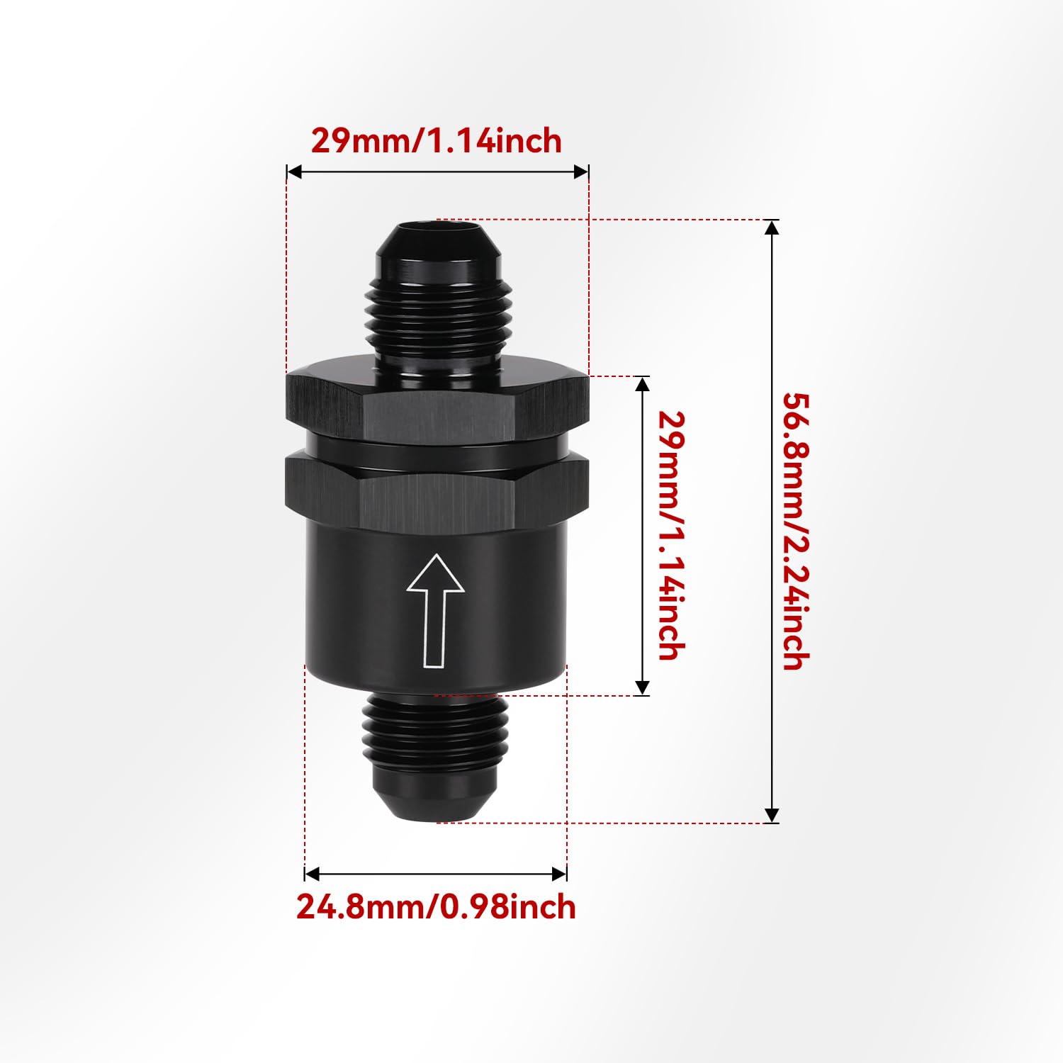 Snapklik.com : 6AN Non Return One Way Inline Check Valve Fitting ...