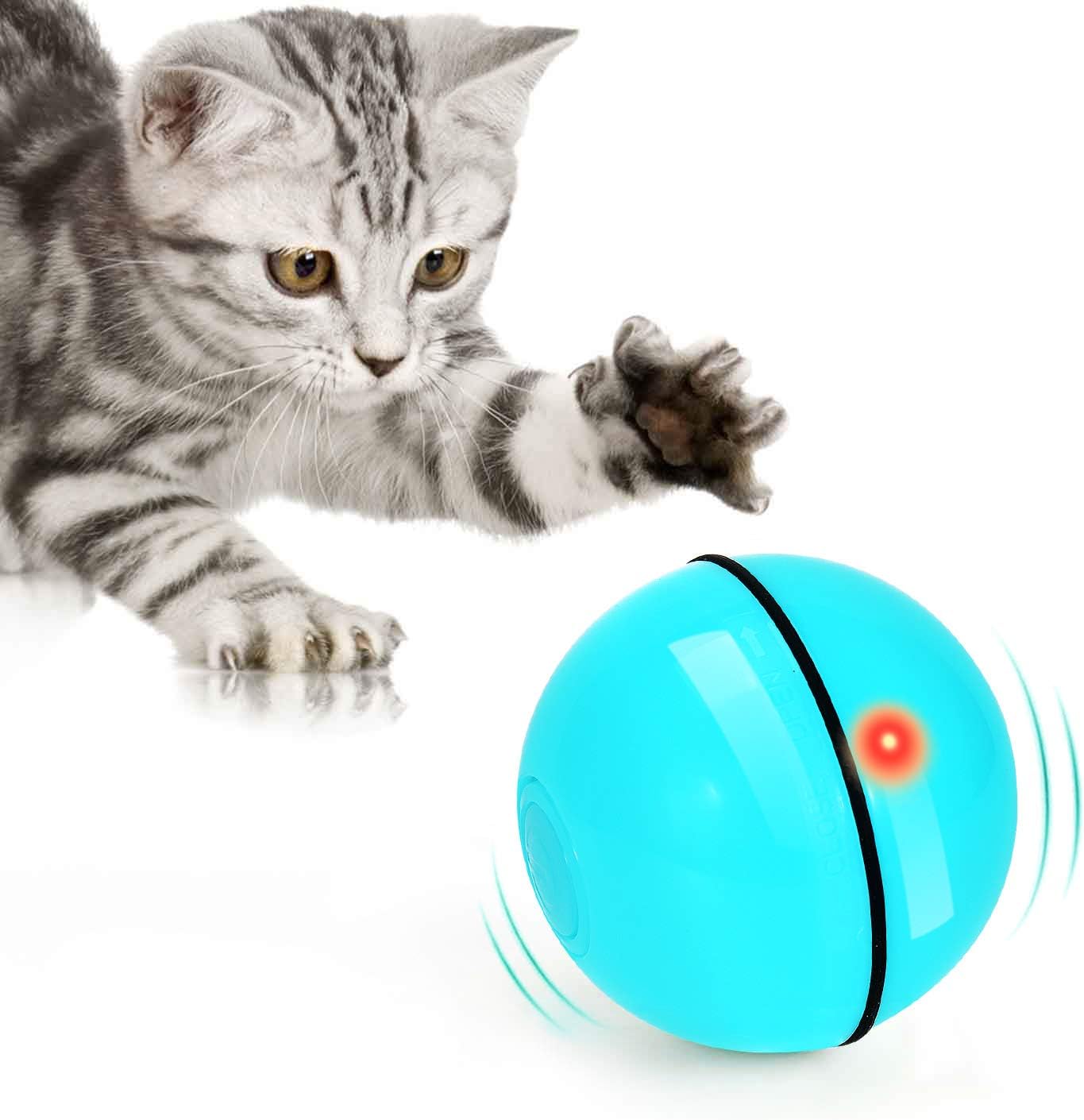 Amazon.com : umosis Moving Cat Toy Ball, Motion Activated Cat Toy for ...
