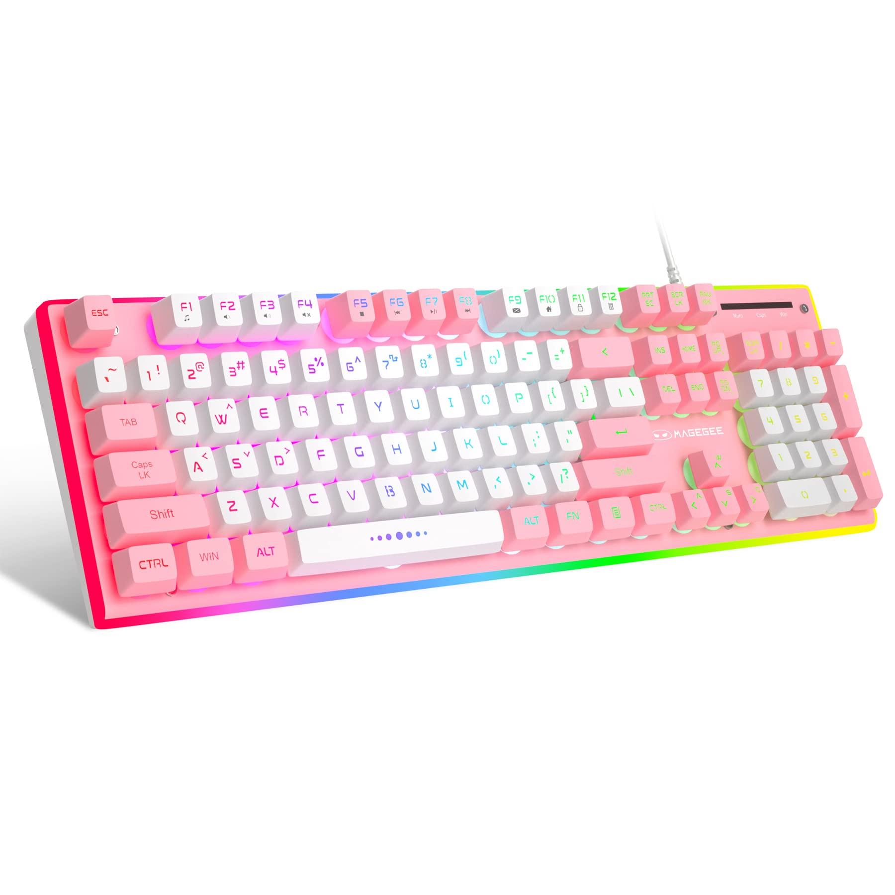 Buy Camiysn Gaming Keyboard, Silent Ergonomic Waterproof RGB Backlit ...