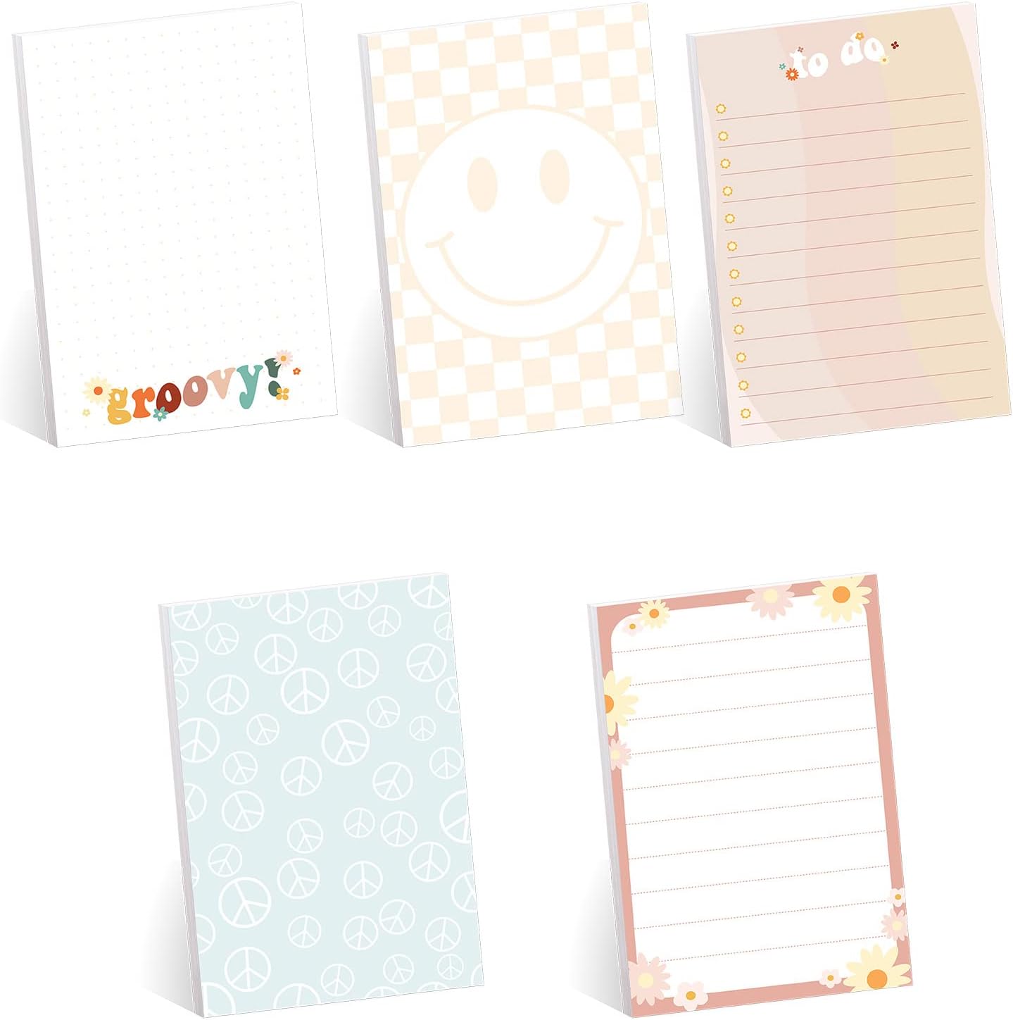 Amazon.com : Retro Floral Sticky Note Pads / 4" x 6" Repositionable ...