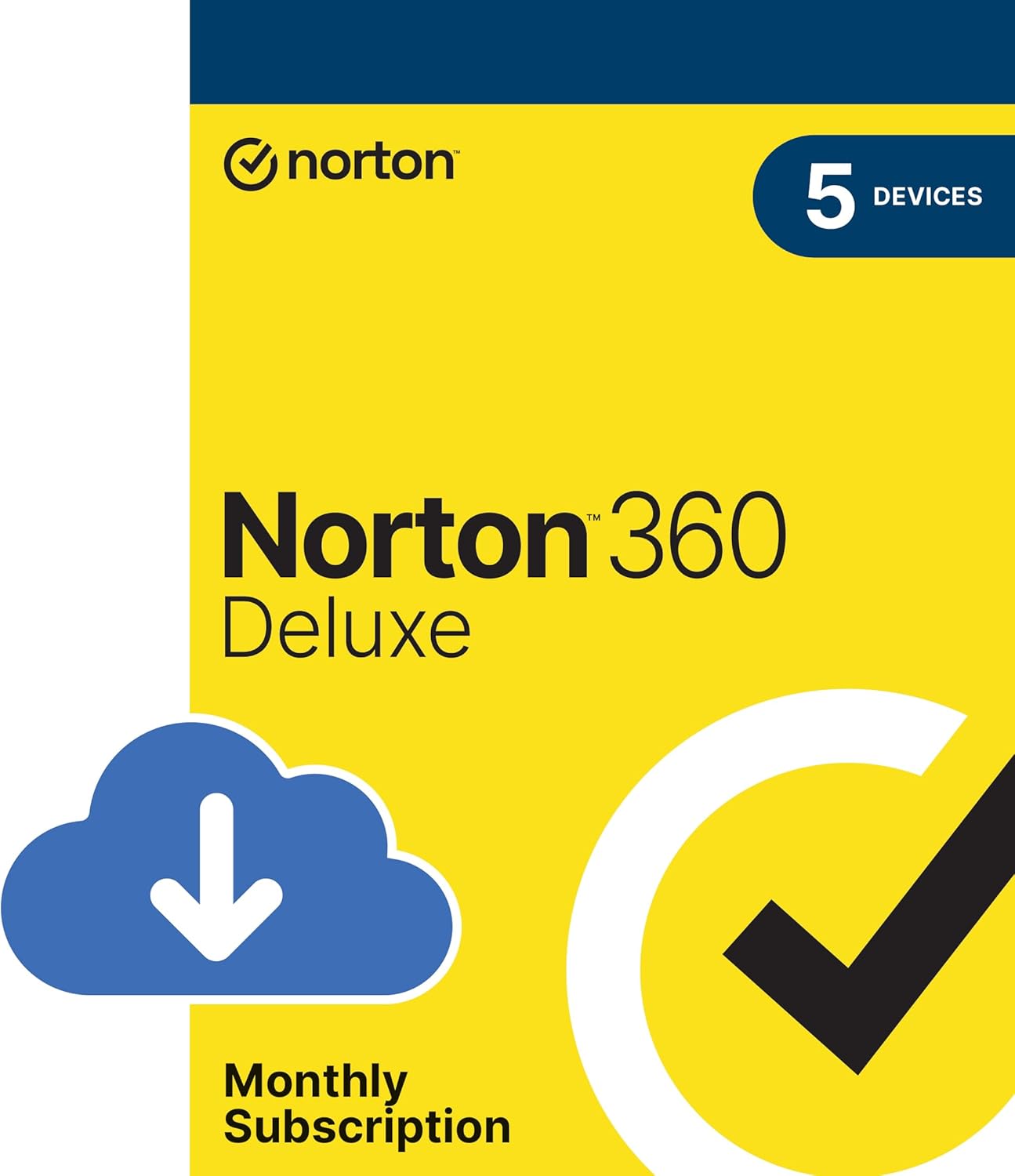 Norton 360 Deluxe 2026, Antivirus software for 5 Devices and monthly ...