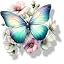 x4 Pink Butterfly Vinyl Stickers Cover Marks Non Transparent Waterproof ...