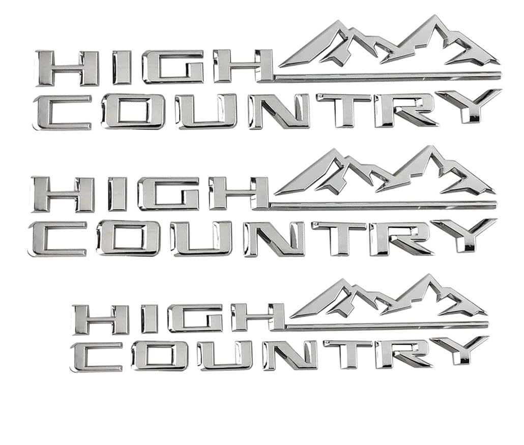 Amazon.com: 3pcs High Country Fender Tailgate Letter Logo Emblem 3D ...