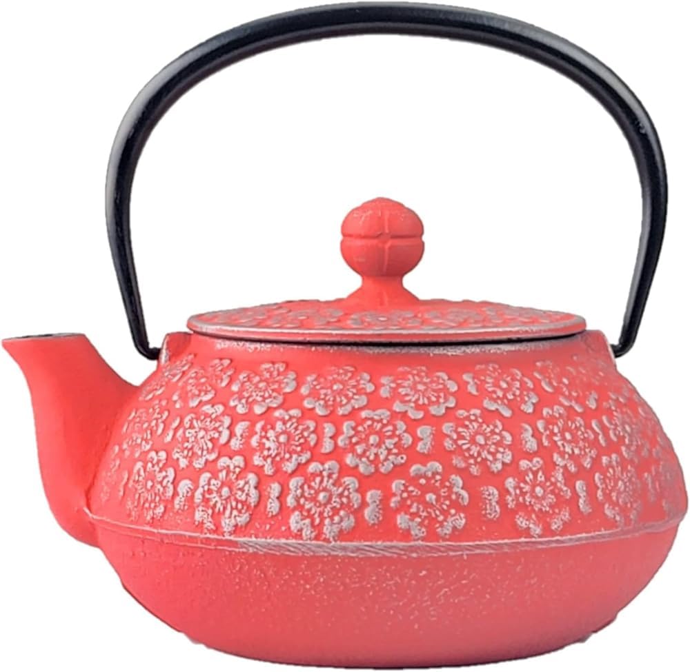 Amazon.co.jp: 岩鋳 Iwachu 急須 5型桜 銀/Sピンク 0.65L 内面ホーロー 南部鉄器 12706 : ホーム＆キッチン