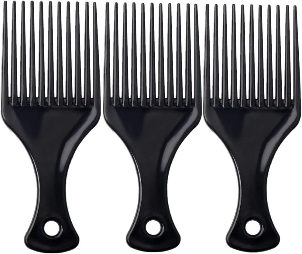 3 Pcs Afro Comb, Plastic Afro Hair Comb Afro Pick Hair Comb Rake Comb ...